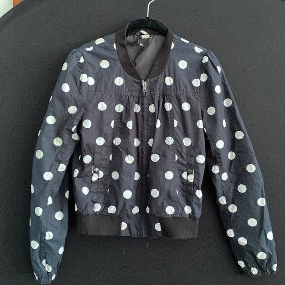 Divided | Jackets & Coats | Hm Divided Cotton Black Polka Dot Bomber ...
